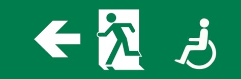 The European Style Wheelchair on Exit Signs | Universal Design Meets ...